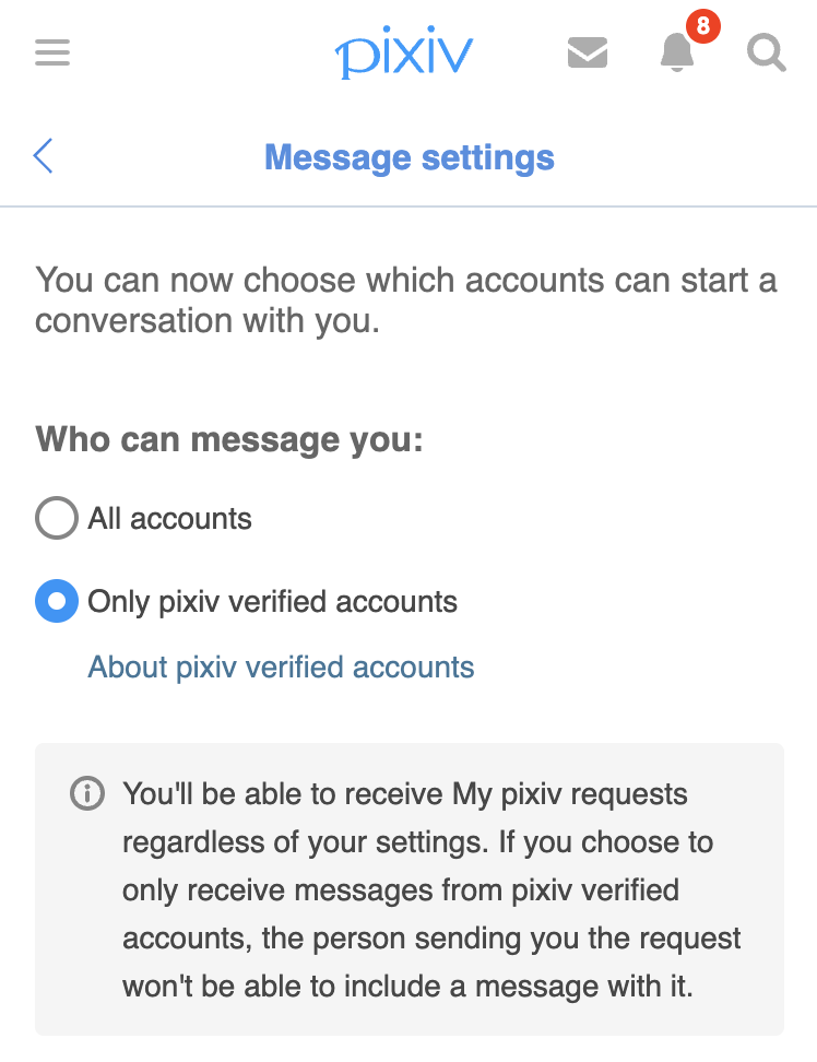 How do I change my settings so I don't receive messages? – pixiv Help ...